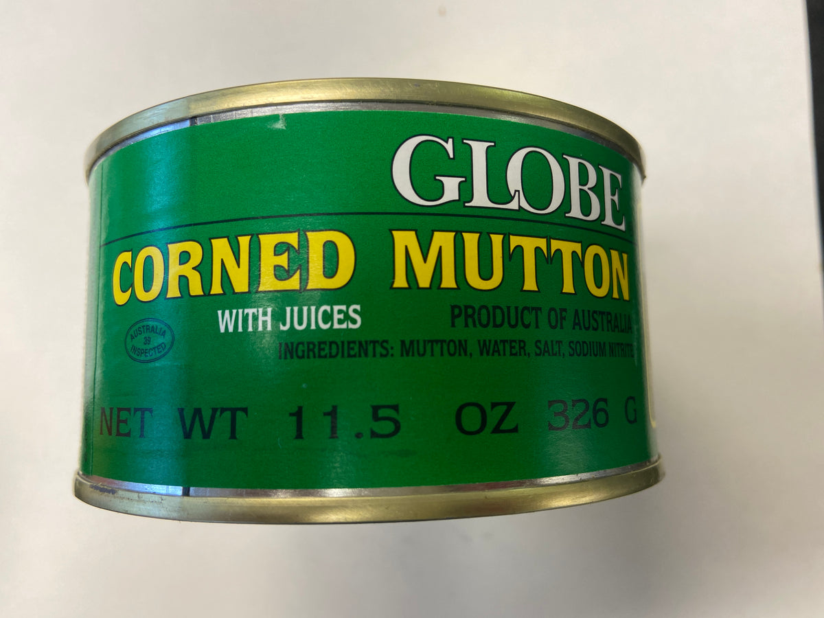 Corned Mutton with juices, Globe – Bellins International Grocery Store